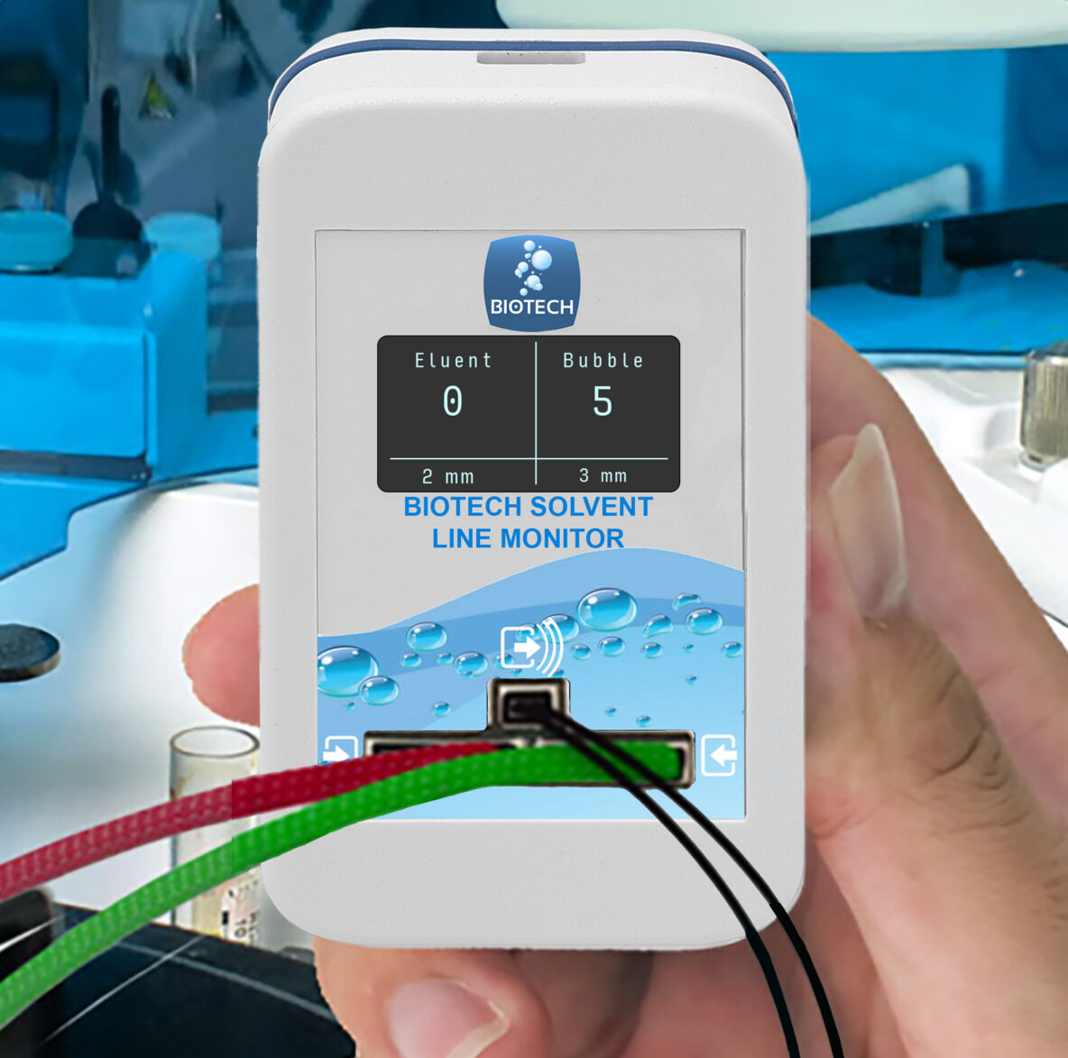 Biotech solvent line monitor - Biotech Fluidics