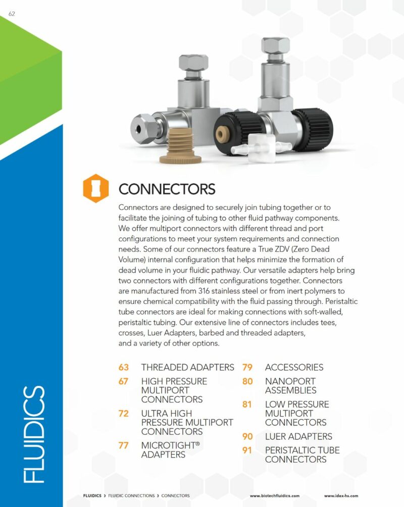 Idex Catalouge | Great Fluidic Solutions | Biotech Fluidics
